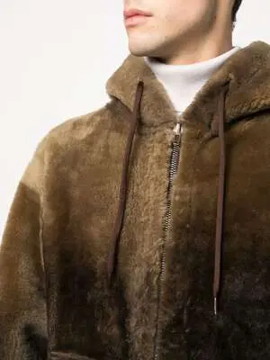SALVATORE SANTORO Reversible Shearling Hooded Jacket