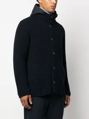 Herno Padded-hood Knit Jacket