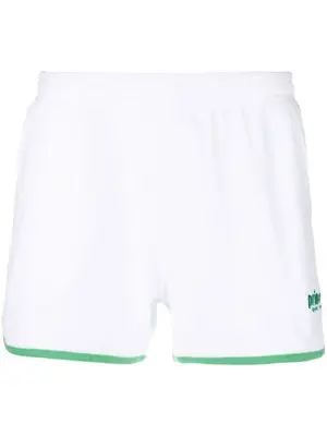 SPORTY & RICH Contrast Trim Track Shorts