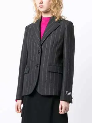 Versace Logo-pinstripe Blazer