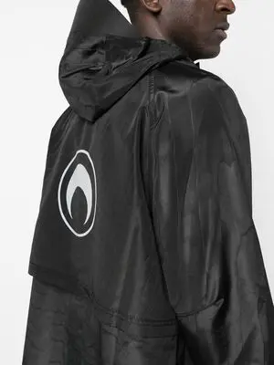 MARINE SERRE Hooded Logo-print Windbreaker