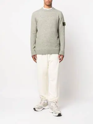 Stone Island Logo-patch Crew Neck Jumper