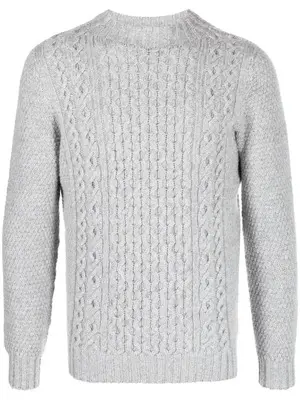DRUMOHR Cable-knit Fitted Jumper - Grey