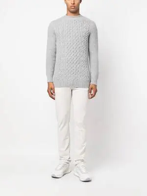 DRUMOHR Cable-knit Fitted Jumper - Grey