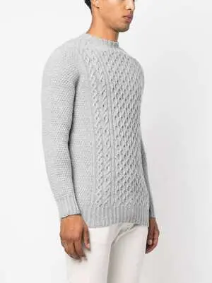 DRUMOHR Cable-knit Fitted Jumper - Grey