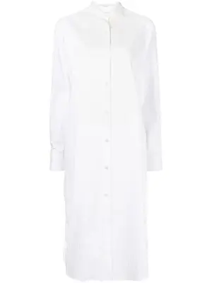 Stella McCartney Striped Cotton Shirtdress - White