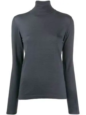 Brunello Cucinelli Fitted Roll Neck Sweater - Blue