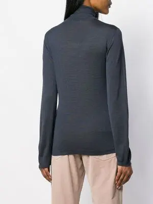 Brunello Cucinelli Fitted Roll Neck Sweater - Blue