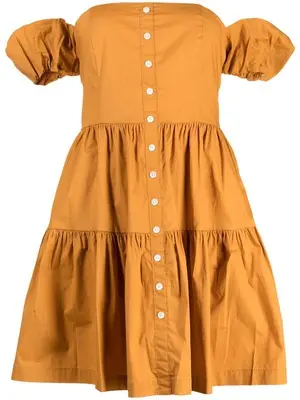 Staud Elio Off-shoulder Mini Dress