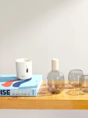 R+D.LAB Rd.lab Trulli Tall Glass, Wood And Cork Bottle