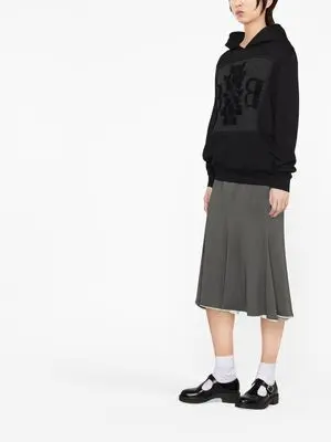 BARRIE Logo-patch Cotton Hoodie - Black