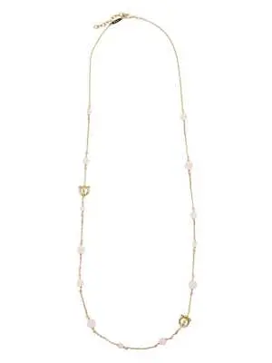 FERRAGAMO Gancini Long 3d Necklace - Gold