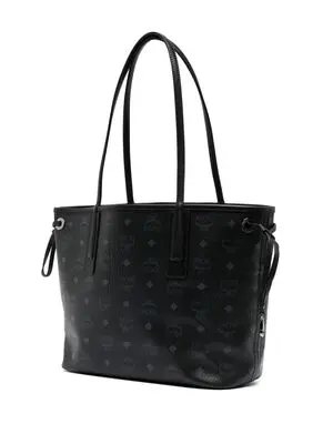 Mcm Small Liz Reversible Tote Bag - Black