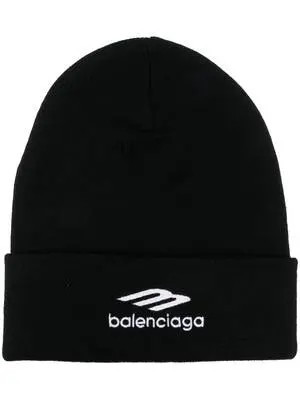 Balenciaga 3b Sports Icon Beanie In Black - 35% Off | Editorialist