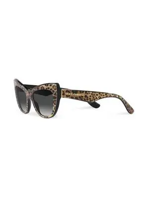 Dolce & Gabbana Leopard-print Sunglasses - Brown