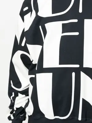 Sunnei Logo-print Long-sleeve Sweatshirt - Blue