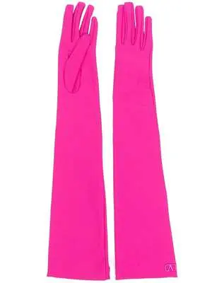 Valentino Garavani Vlogo Plaque Elbow-length Gloves