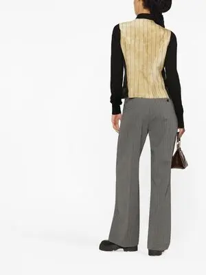 UMA WANG Panelled Floral-jacquard Vest
