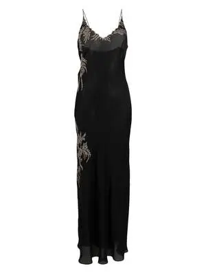 Carine Gilson Long Calais-caudry Lace Nightgown - Black
