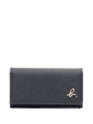 AGNES B. Logo-detail Leather Key Holder