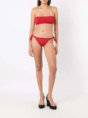 AMIR SLAMA Bandeau Bikini Set - Red
