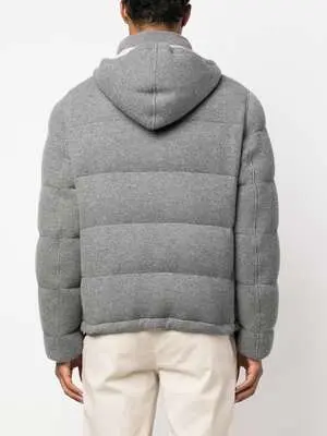 Brunello Cucinelli Ribbed Padded Hooded Cashmere Jacket