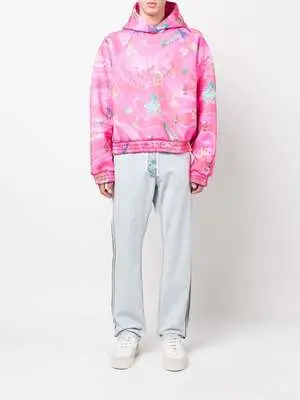 LIBERAL YOUTH MINISTRY Graphic-print Pullover Hoodie - Pink