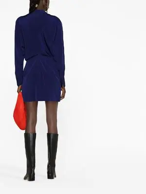 Victoria Beckham Flap-pocket Mini Dress - Blue