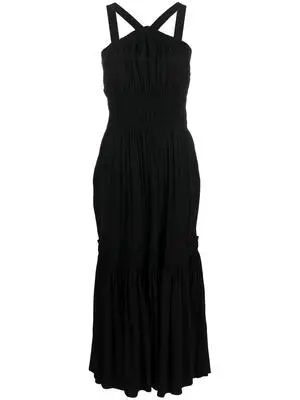 Proenza Schouler White Label Shirred Halterneck Dress