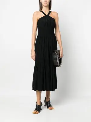 Proenza Schouler White Label Shirred Halterneck Dress
