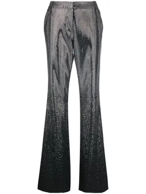 Off-White Crystal-embellished Wide-leg Trousers