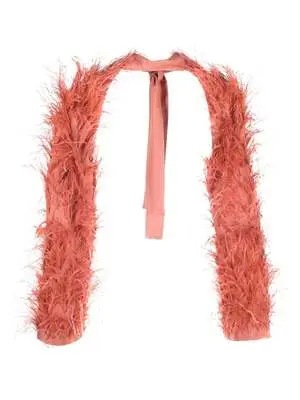 Cult Gaia Feather-embellished Bolero - Pink