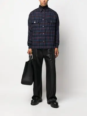 GMBH Plaid-check Print Shirt - Blue