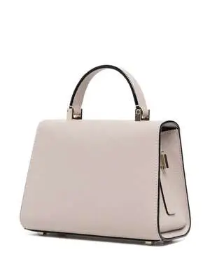 VALEXTRA Iside Leather Tote Bag - Brown
