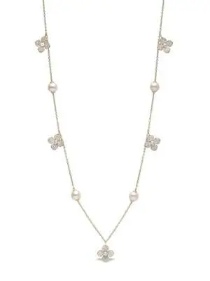 Yoko London 18kt Yellow Pearl And Diamond Necklace