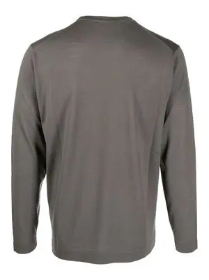 DELL'OGLIO Crew-neck Fine-knit Jumper - Grey