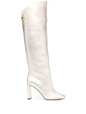 MAISON SKORPIOS Adrianna 90mm Knee-high Boots - Gold