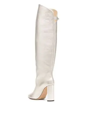 MAISON SKORPIOS Adrianna 90mm Knee-high Boots - Gold