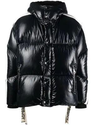 Khrisjoy Puff Track Striped Down-filled Jacket - Black