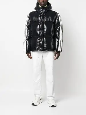 Khrisjoy Puff Track Striped Down-filled Jacket - Black