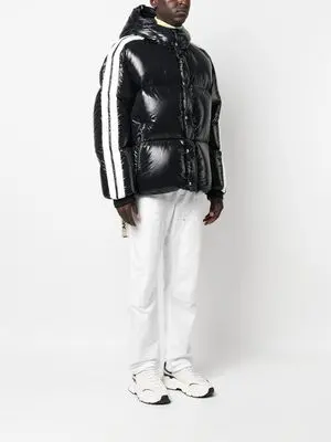 Khrisjoy Puff Track Striped Down-filled Jacket - Black