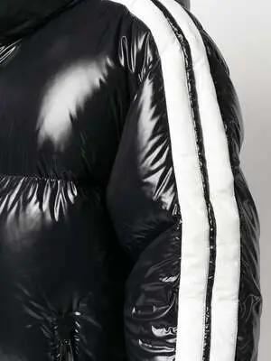 Khrisjoy Puff Track Striped Down-filled Jacket - Black