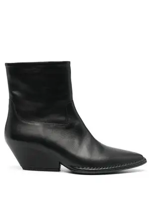 DEL CARLO Cuban-heel Pointed Ankle Boots