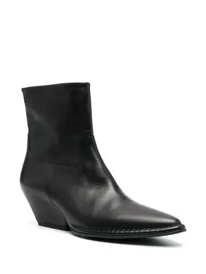 DEL CARLO Cuban-heel Pointed Ankle Boots