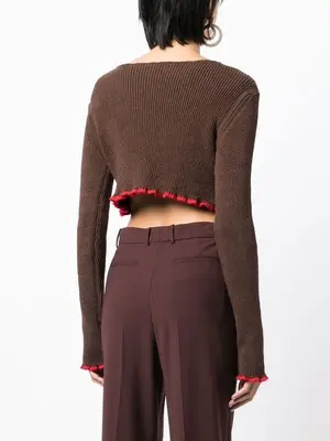 Jacquemus La Maille Santon Cropped Jumper - Brown
