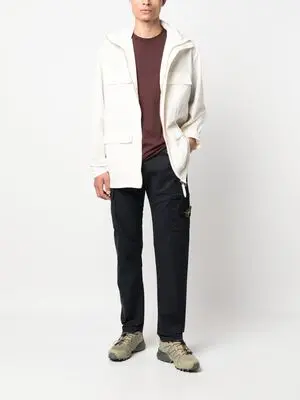 Stone Island Logo Patch Trousers - Blue