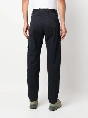 Stone Island Logo Patch Trousers - Blue