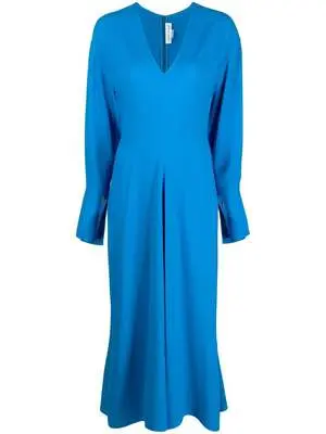 Victoria Beckham Cady Midi Dress - Blue