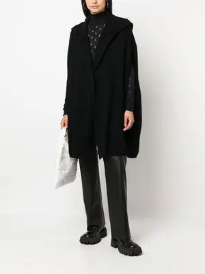 Rick Owens Hooded Knitted Cardigan Coat