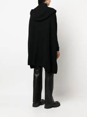 Rick Owens Hooded Knitted Cardigan Coat